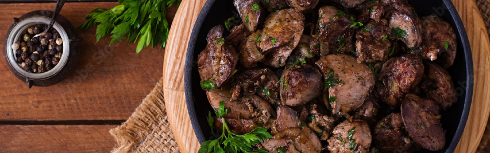 Kippenlever met ui | Grutto